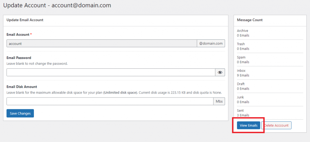 How to Access an Account's Mailbox (Emails) - WP Email Manager